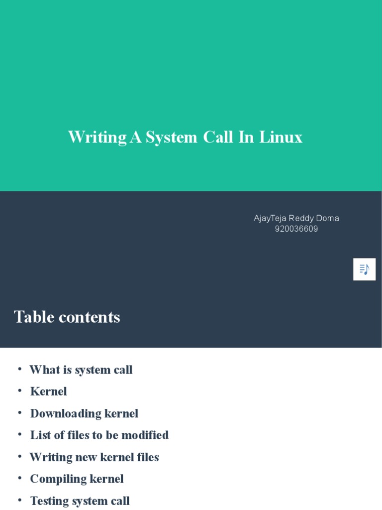 System Call in Linux | PDF | Kernel (Operating System) | Directory ...