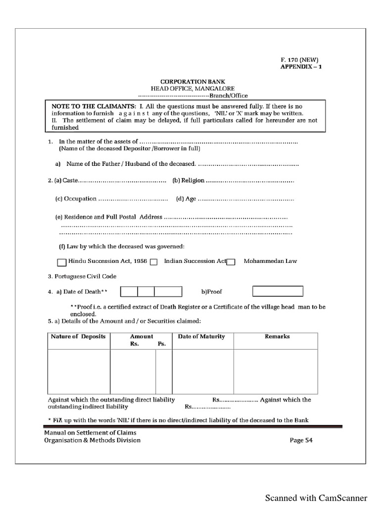 Claim Forms PDF | PDF