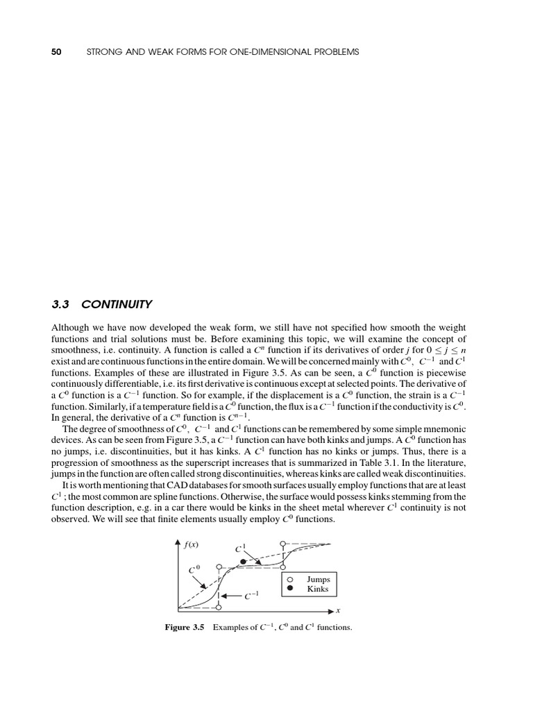 3.3 Continuity: 50 Strong and Weak Forms For One-Dimensional Problems | PDF | Function ...