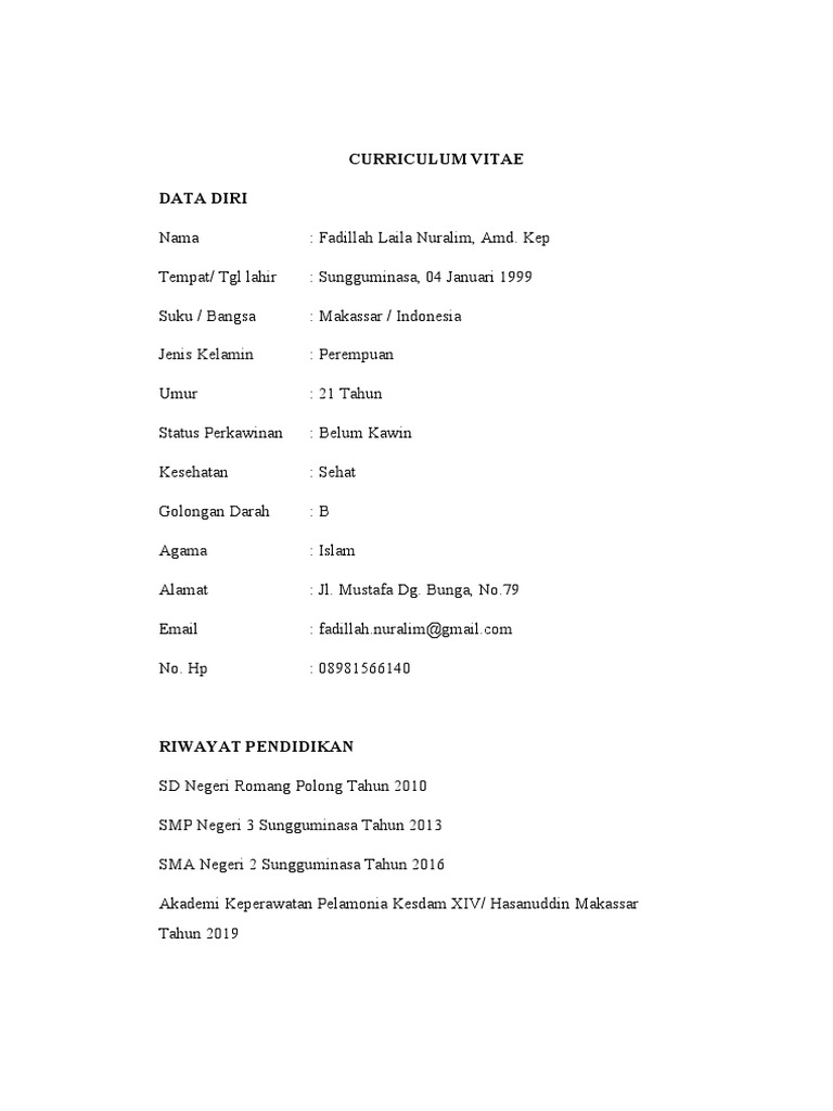 RS Hamuna CV Dilla | PDF