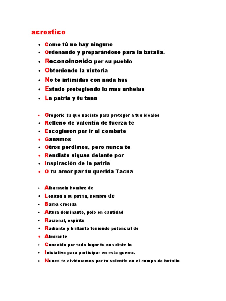 Acrostico | PDF