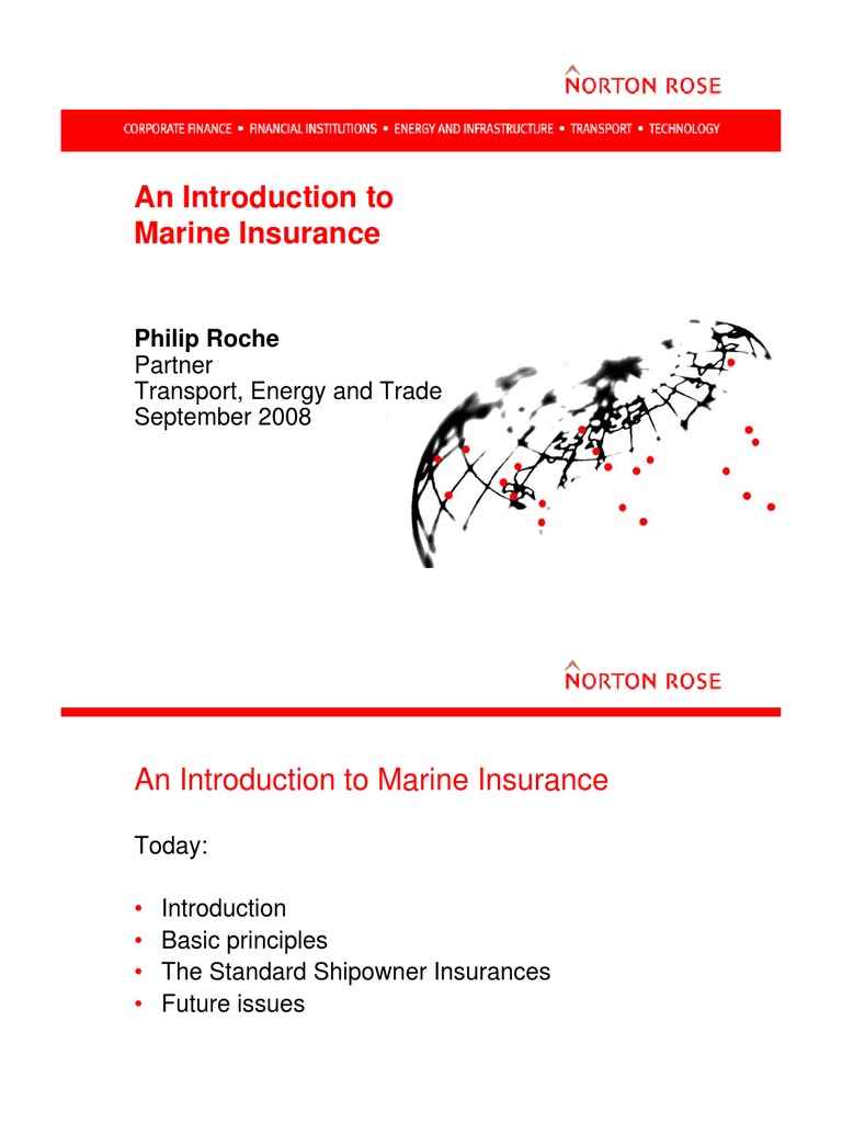 Marine Insurance | PDF | Civil Law (Legal System) | Insurance