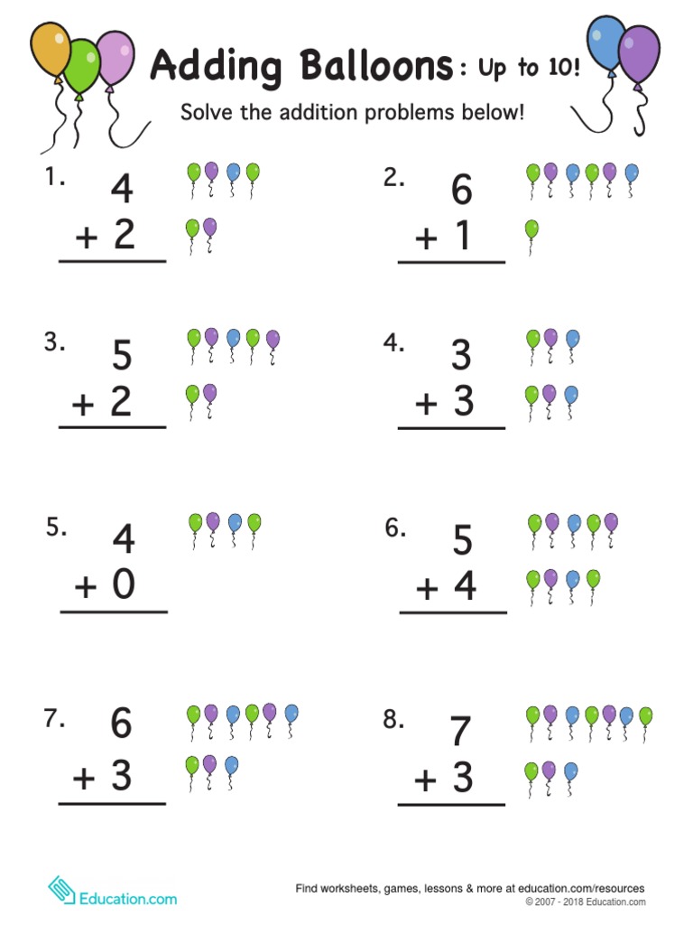 Adding Up To 10 | PDF