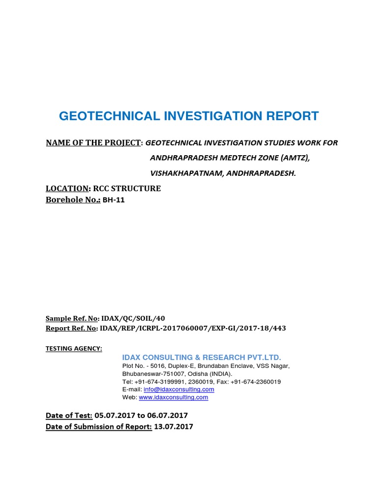Geotech Report 11 PDF | Download Free PDF | Soil Science | Nature