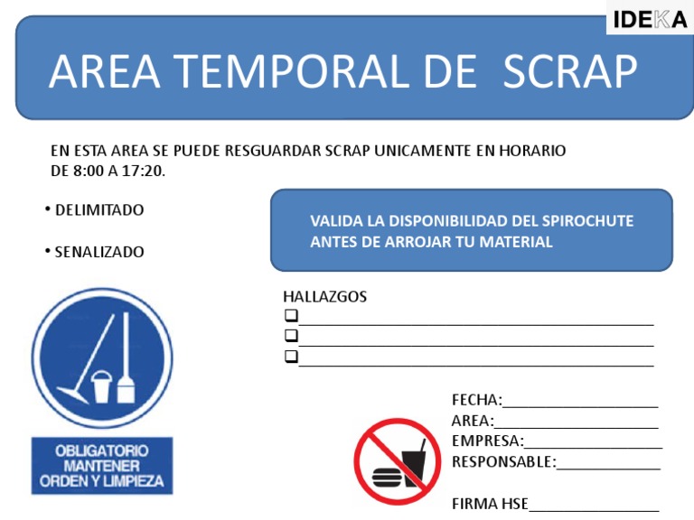 Área de Scrap: Horario y Reglas | PDF