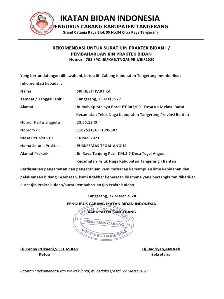 Surat rekomTANPA TTD | PDF