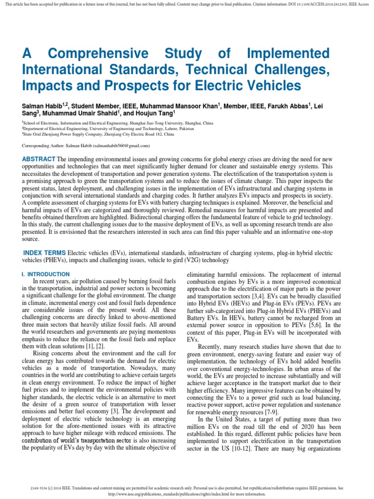 International EV Standards PDF | PDF | Electric Vehicle | Plug In Hybrid