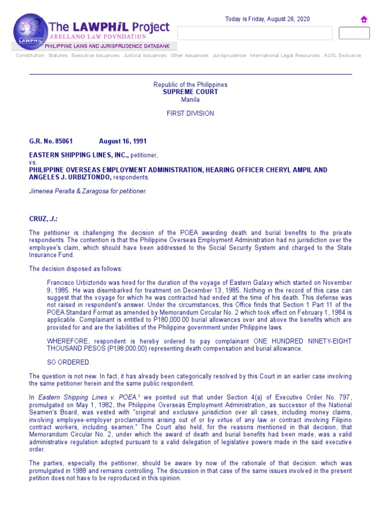 G.R. No. 85061 PDF | PDF | Common Law | Government