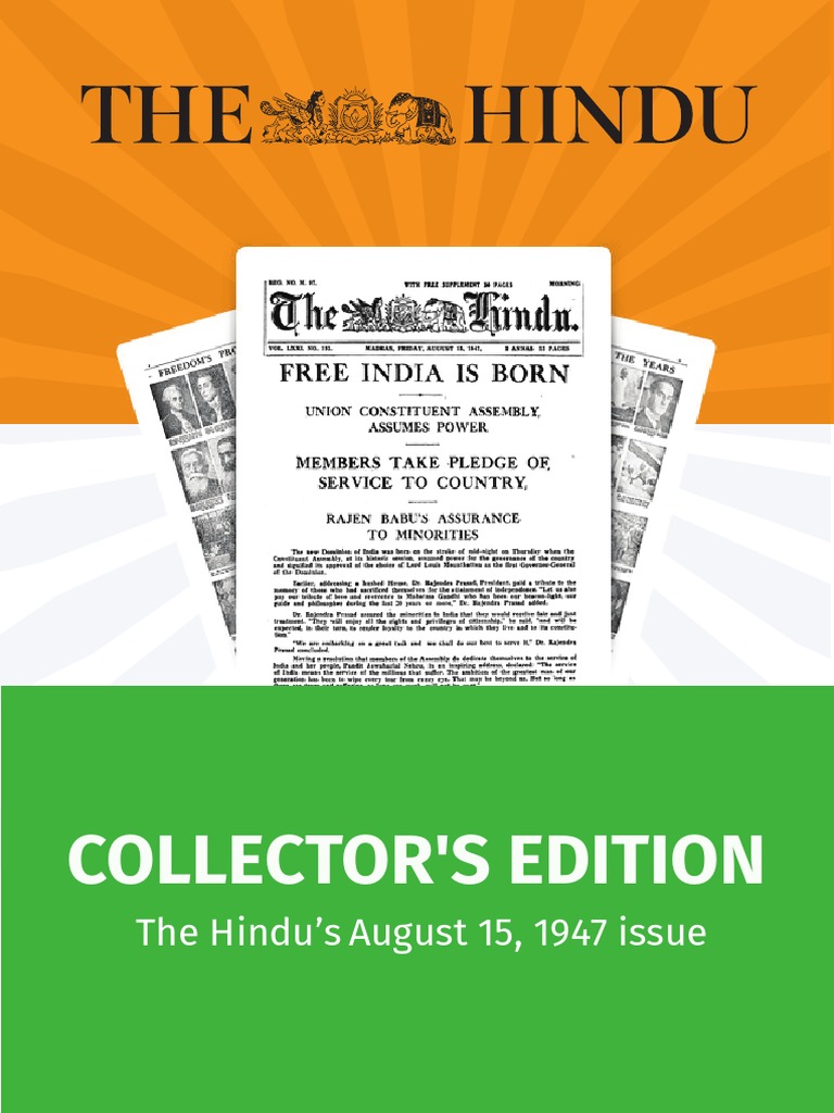 The Hindu's August 15, 1947 Issue | PDF
