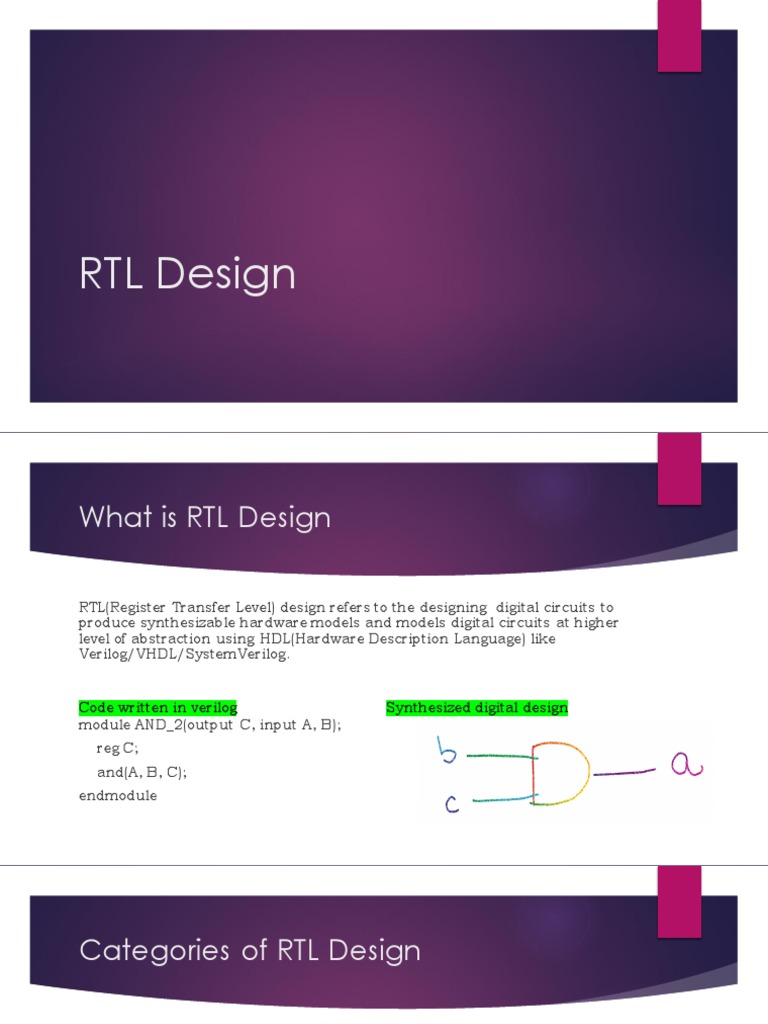 RTL Design Introduction | PDF | Hardware Description Language | Field ...