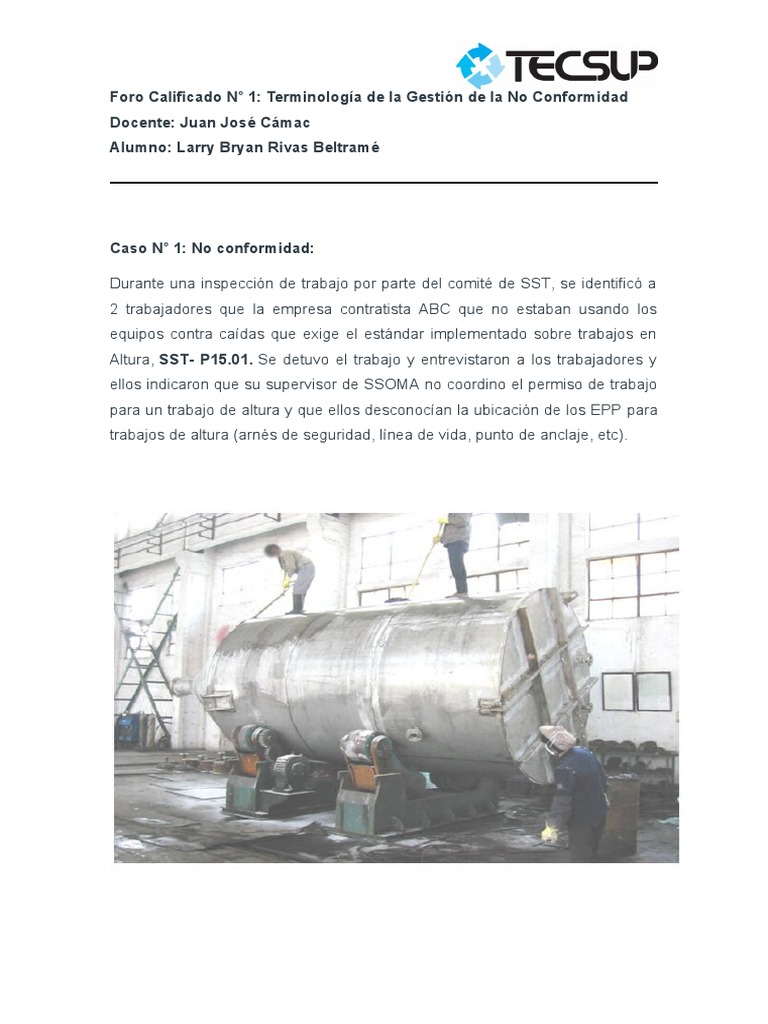 Foro Calificado N°1 - Larry Rivas | PDF