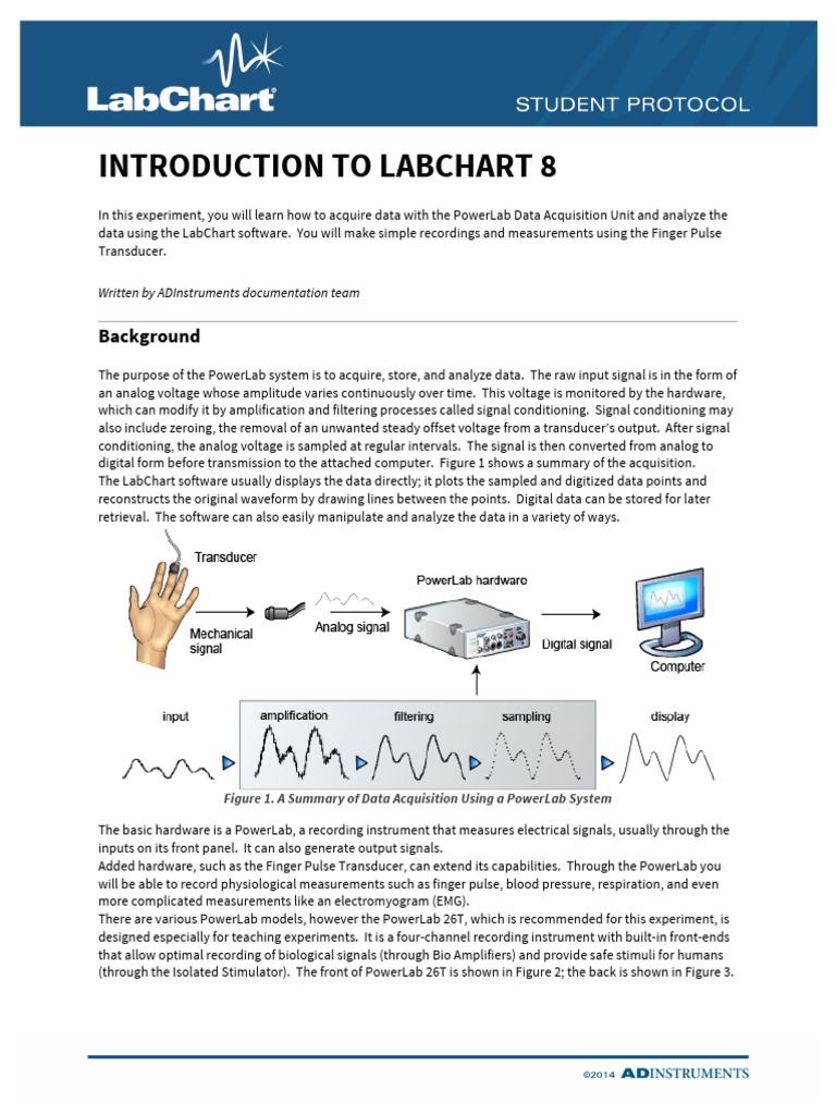 Introduction To Labchart 8: Background | PDF | Amplitude | Amplifier