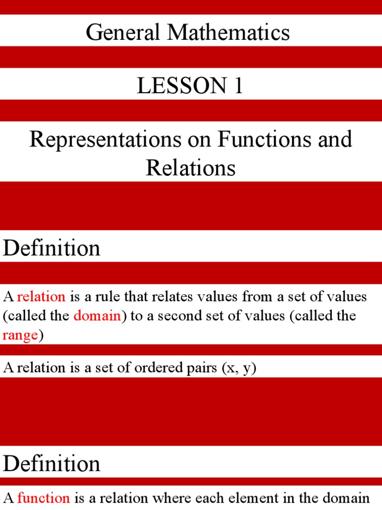 Lesson 1 | PDF | Function (Mathematics) | Set (Mathematics)