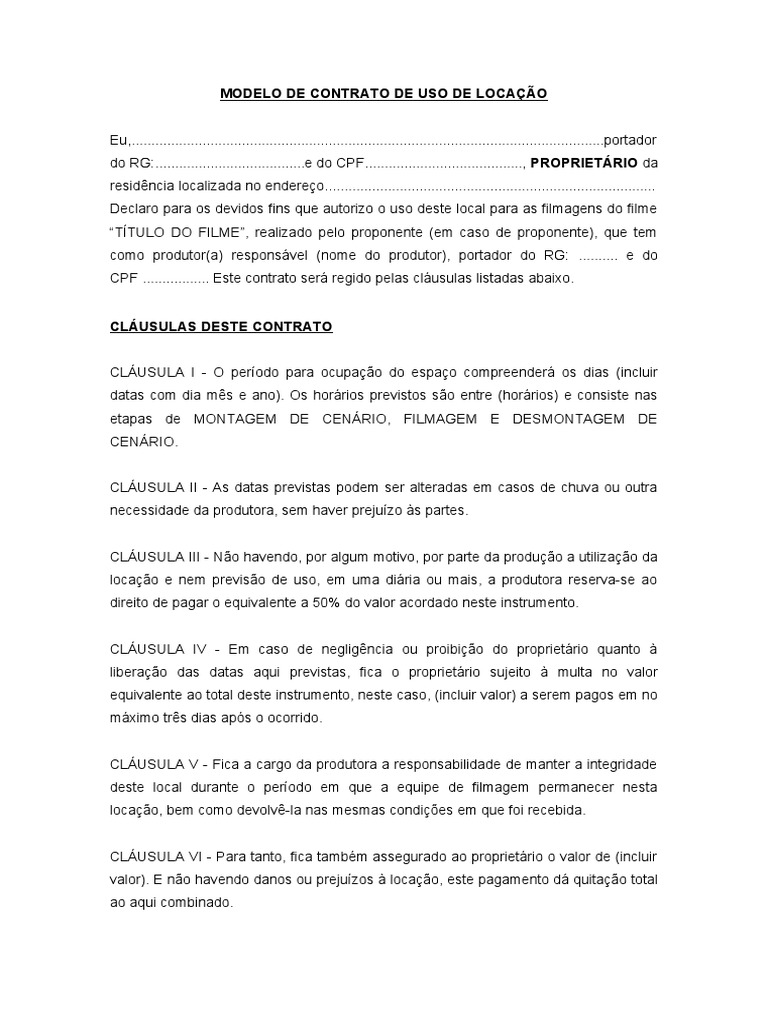Modelo de Contrato de Locaä o | PDF | Business