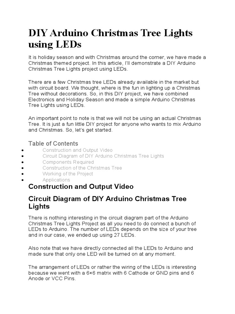 Projects On Arduino LED | PDF | Light Emitting Diode | Arduino