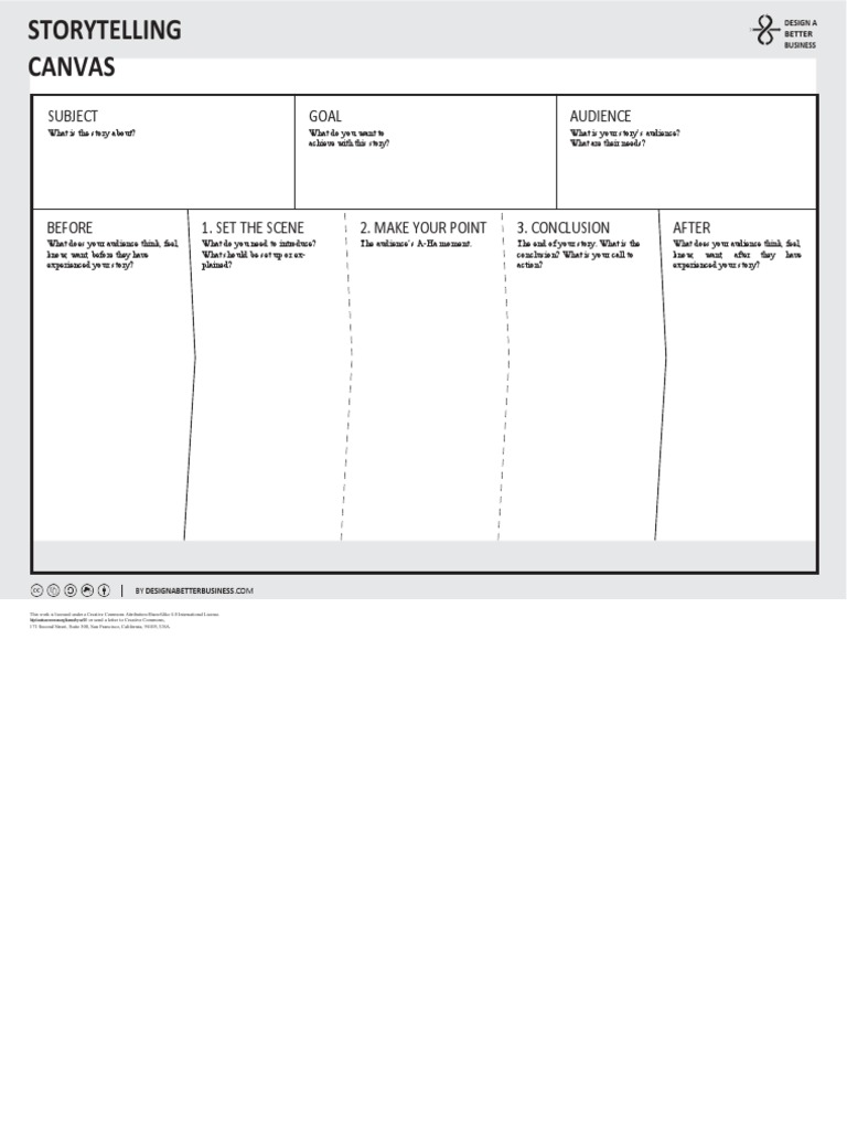 Storytelling Canvas: Subject Goal Audience | PDF