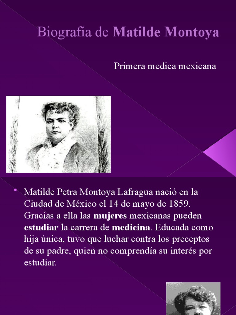 Biografía de Matilde Montoya | PDF