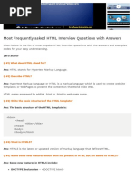 Web Viva Questions & Answers | PDF | Html | Html Element