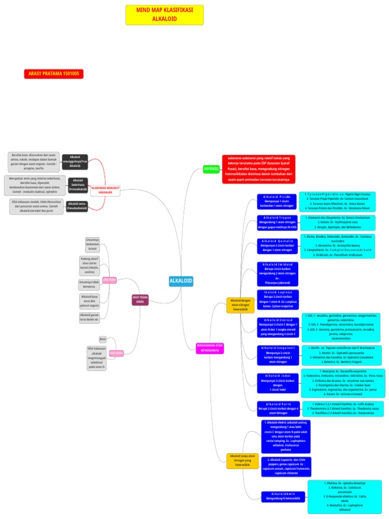 Mind Map Klasifikasi Alkaloid | PDF