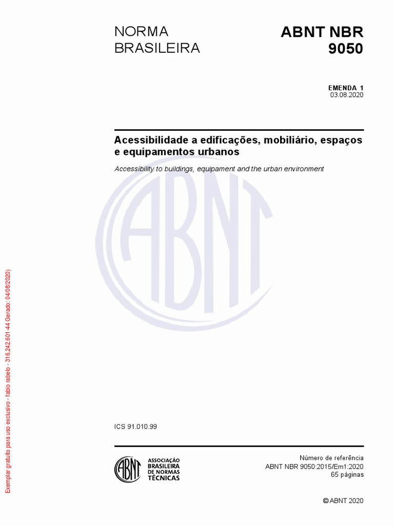 NBR9050 2020 | PDF | Acessibilidade | Science
