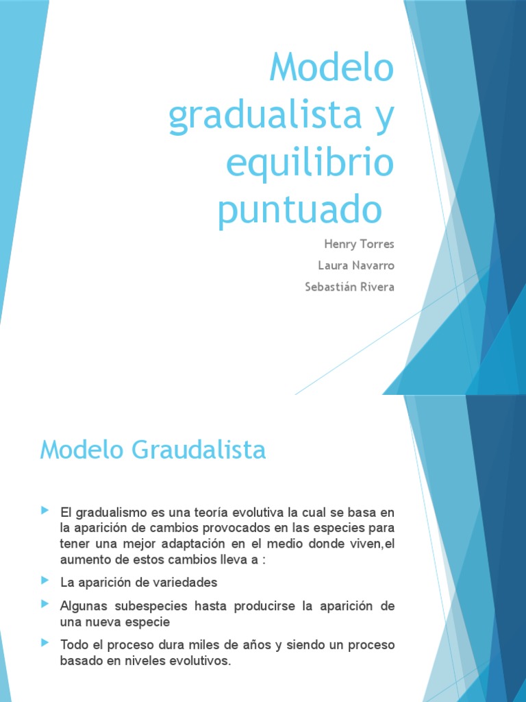 Modelo Gradualista y Equilibrio Puntuado | PDF | Evolución | Biología evolucionaria