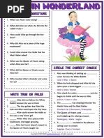 Alice in Wonderland Answer Key | PDF | Alice's Adventures In Wonderland ...