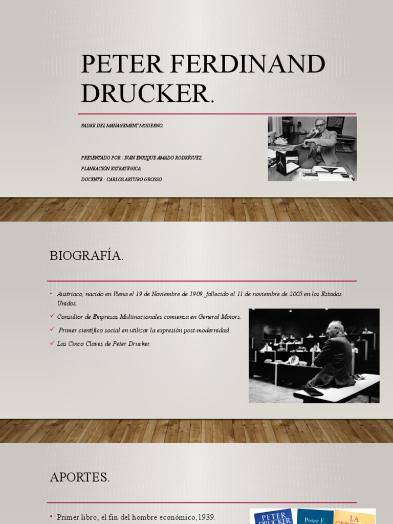Peter Drucker: Pionero del Management | PDF