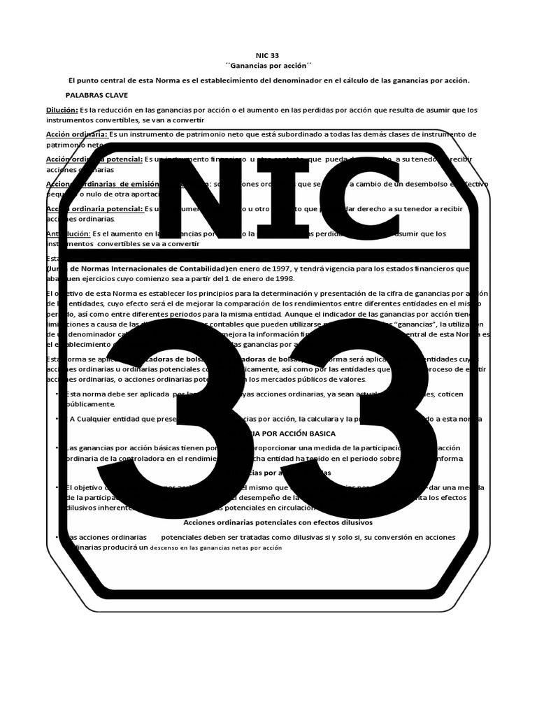 Nic 33 | PDF | Compartir (Finanzas) | Corporaciones