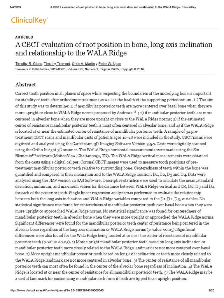 A CBCT Evaluation of Root Position in Bone, Long Axis Inclination and ...