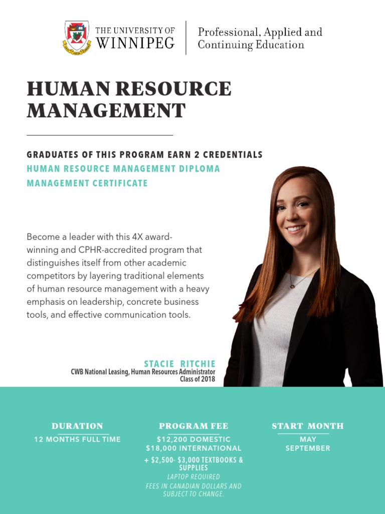 Human Resource Management: Graduates of This Program Earn 2 Credentials ...