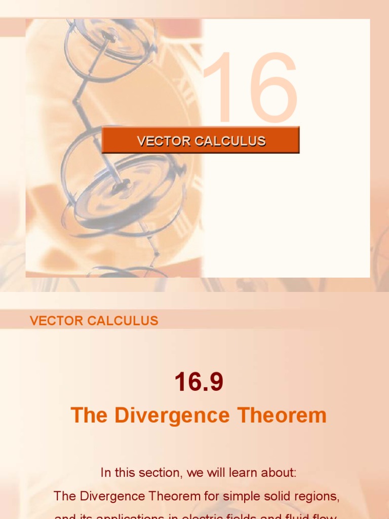 Divergence Theorem in Vector Calculus | PDF | Multivariable Calculus ...
