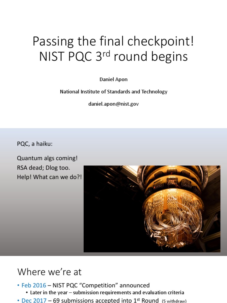 NIST PQC Round 3 Finalists Overview | PDF | Security Engineering ...