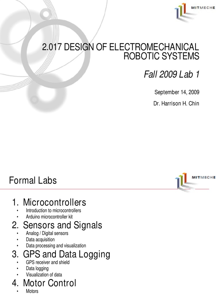 MIT2 017JF09 Slides1 | PDF | Arduino | Microcontroller