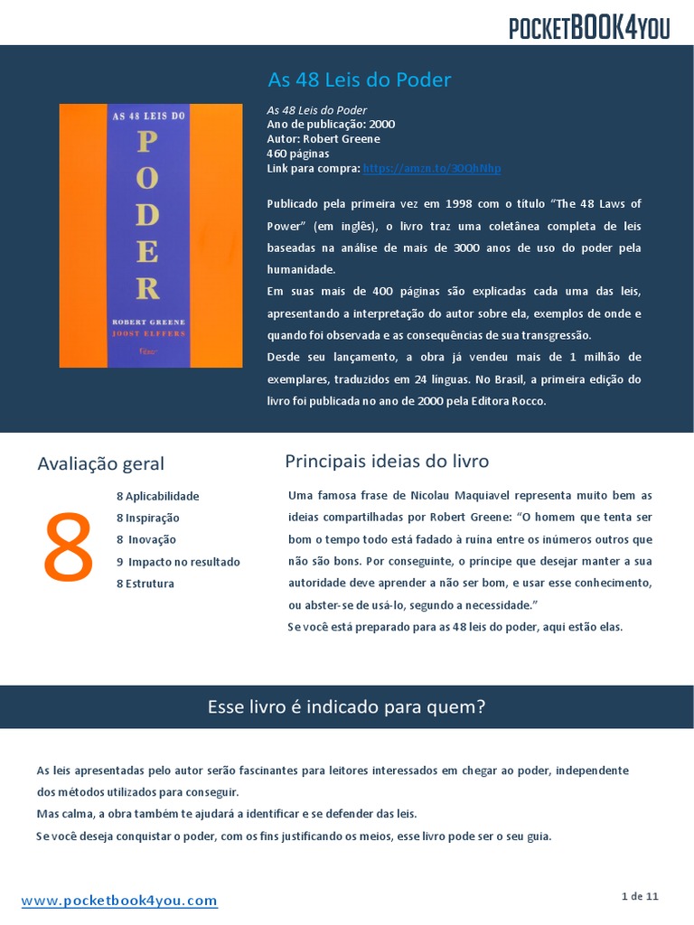 As 48 Leis Do Poder - Robert Greene | PDF | Poder (social e político ...