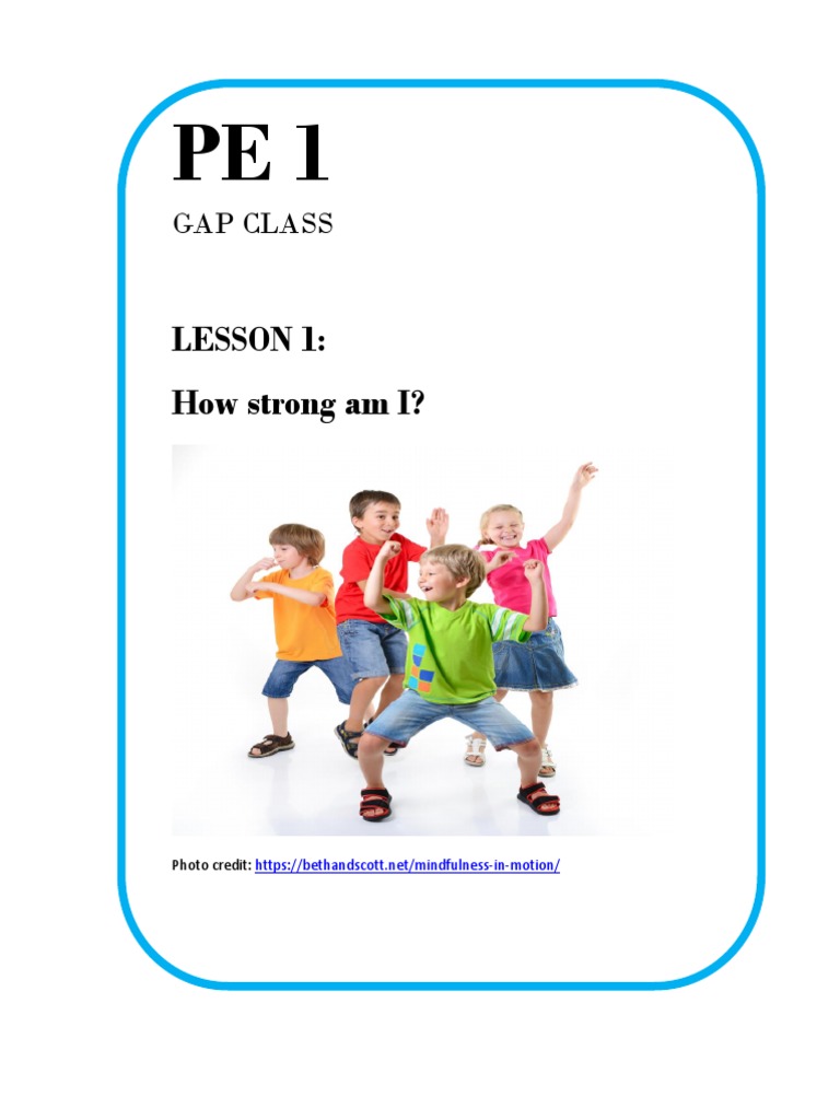 Lesson 1: How Strong Am I?: Gap Class | PDF | Dances | Physical Education