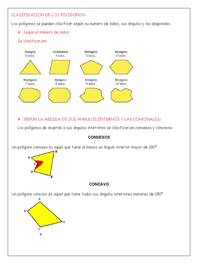 Clasificación de Polígonos para Niños | PDF