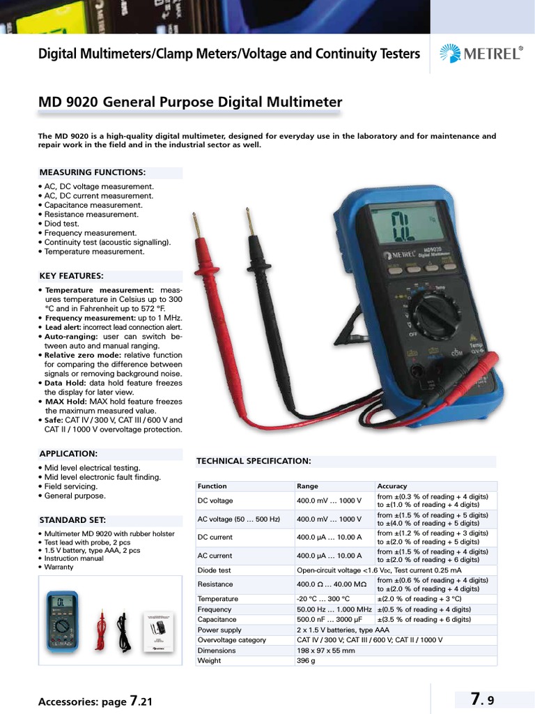 The MD 9020: A Versatile Digital Multimeter for Laboratory, Field, and ...