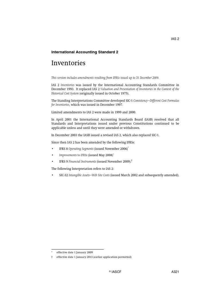 IAS 2 - Inventories | PDF | International Financial Reporting Standards ...