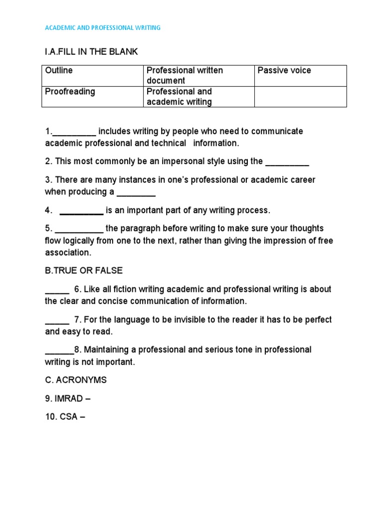 Academic and Professional Writing | PDF | Career & Growth