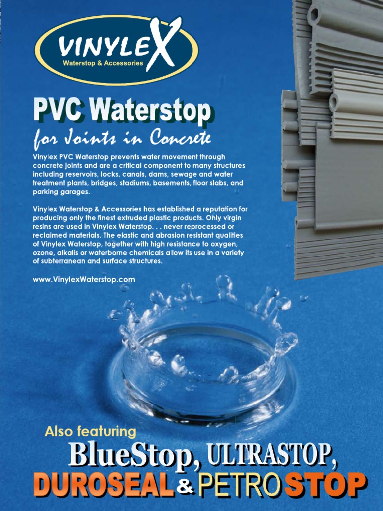 VinyleX Waterstop Catalog | PDF | Concrete | Mechanical Engineering