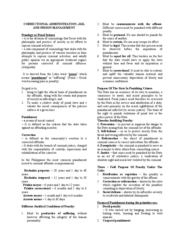 Correctional Administration | PDF | Prison | Punishments