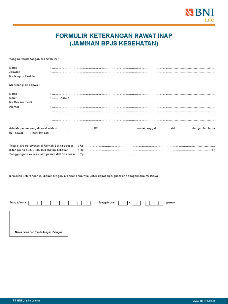 Form Rawat Inap Revisi | PDF