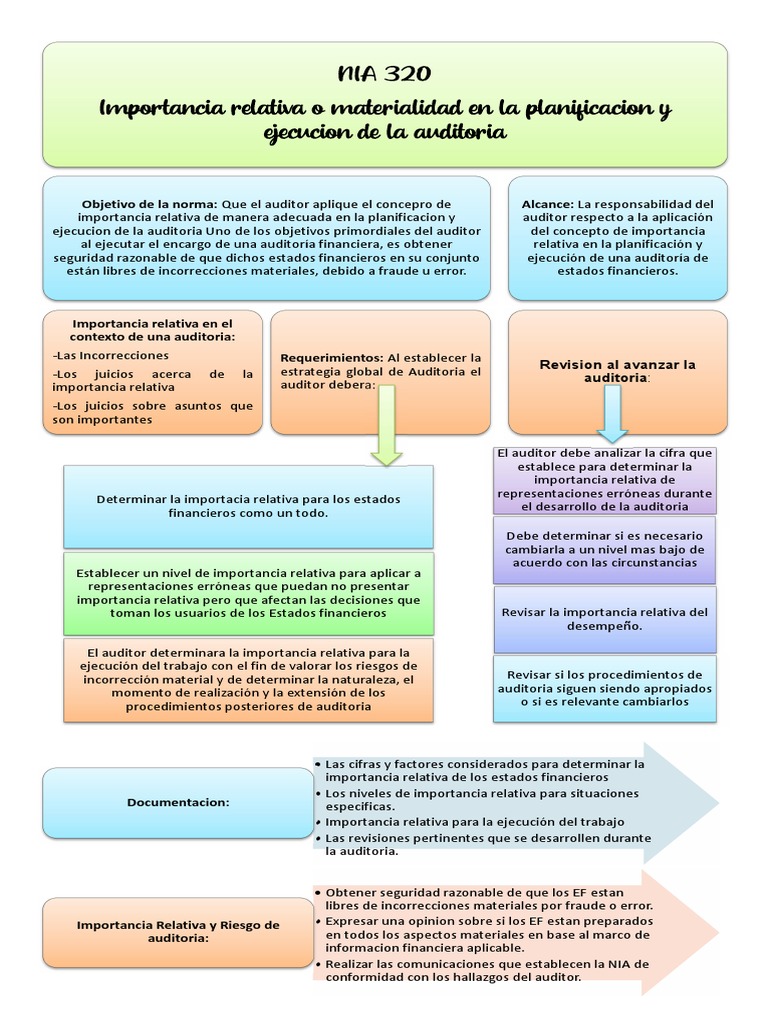 Esquema NIA 320 | Descargar gratis PDF | Auditoría | Contralor