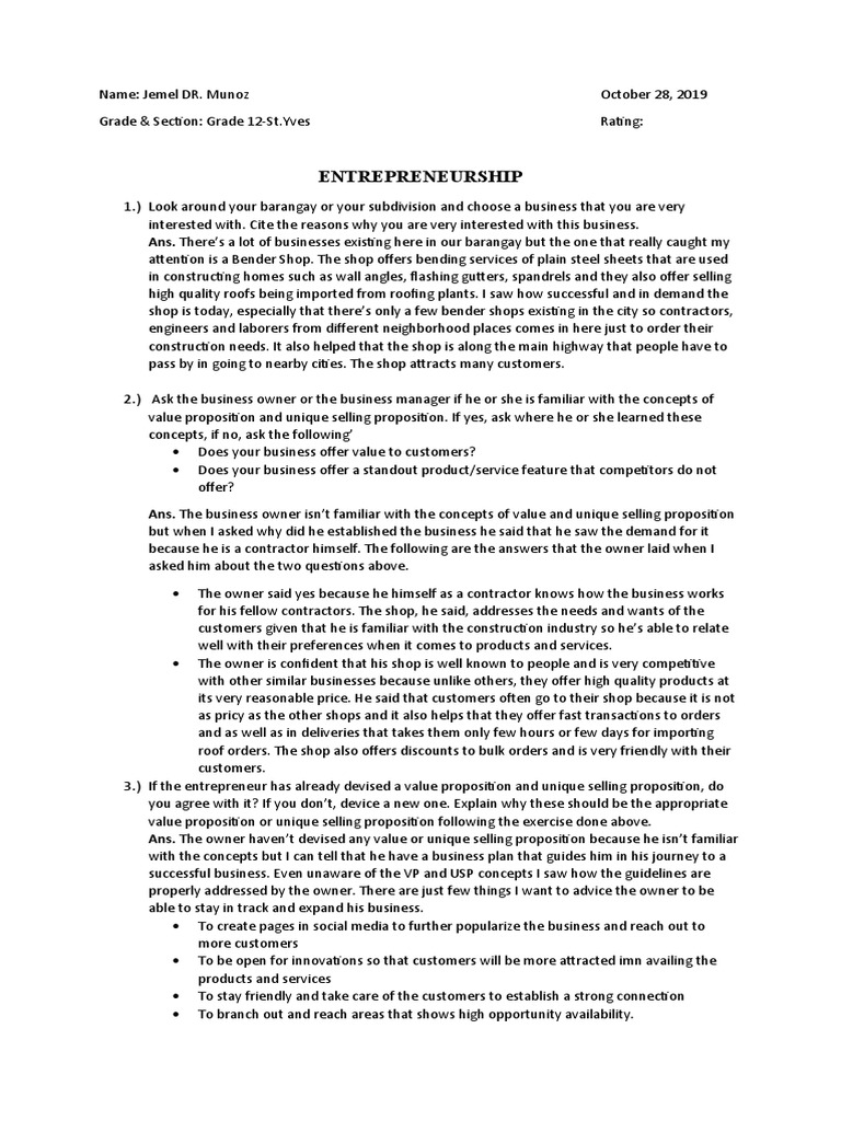 Entrepreneurship | PDF | Retail | Market (Economics)