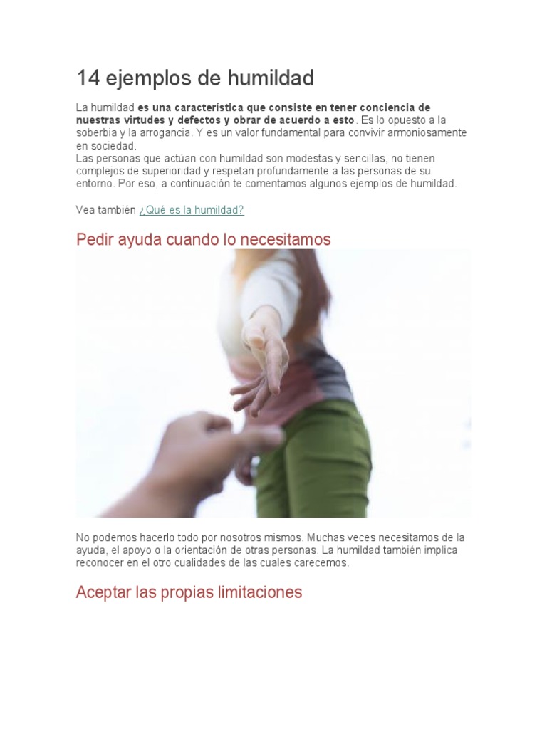 14 Ejemplos de Humildad | PDF | Humildad | Religión y creencia