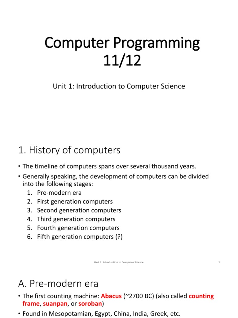 cp11 Unit1 Notes PDF | PDF