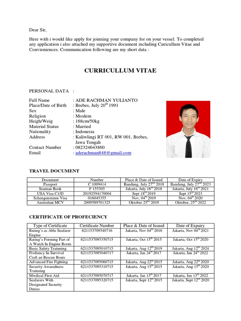 CV Ade Rachman | PDF | Watercraft | Transport