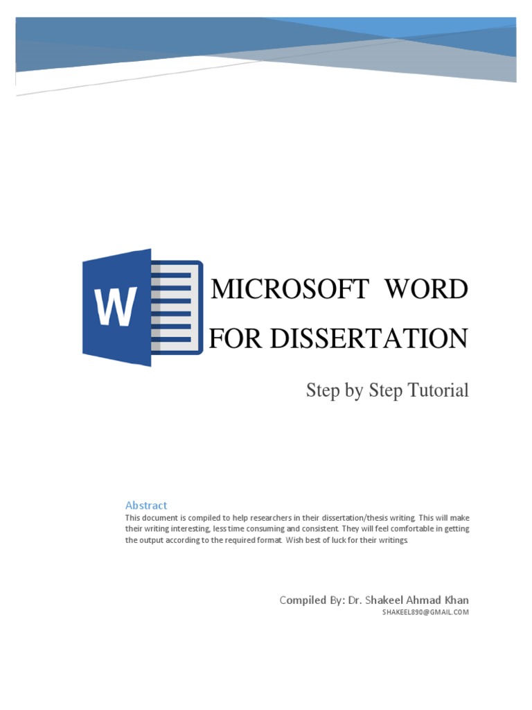 Microsoft Word Dissertation Guide | PDF | Microsoft Word | Icon (Computing)