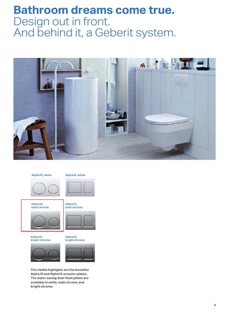 Geberit Alpha 10 Matt Concelaed Cistern | Pump | Hydraulic Engineering