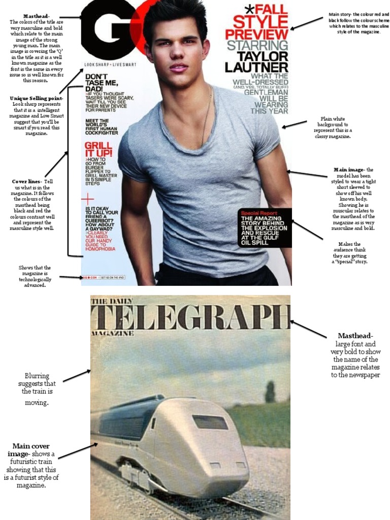 Magazine Front Cover Analysis | PDF